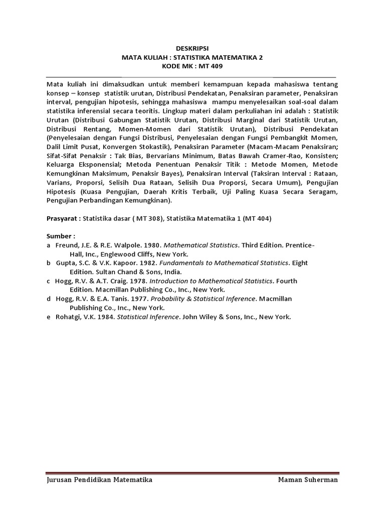 Statmat 2 | PDF | Metode & Bahan Ajar