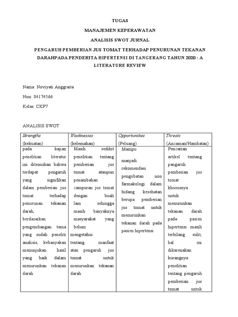 Tugas Analisis Swot | PDF