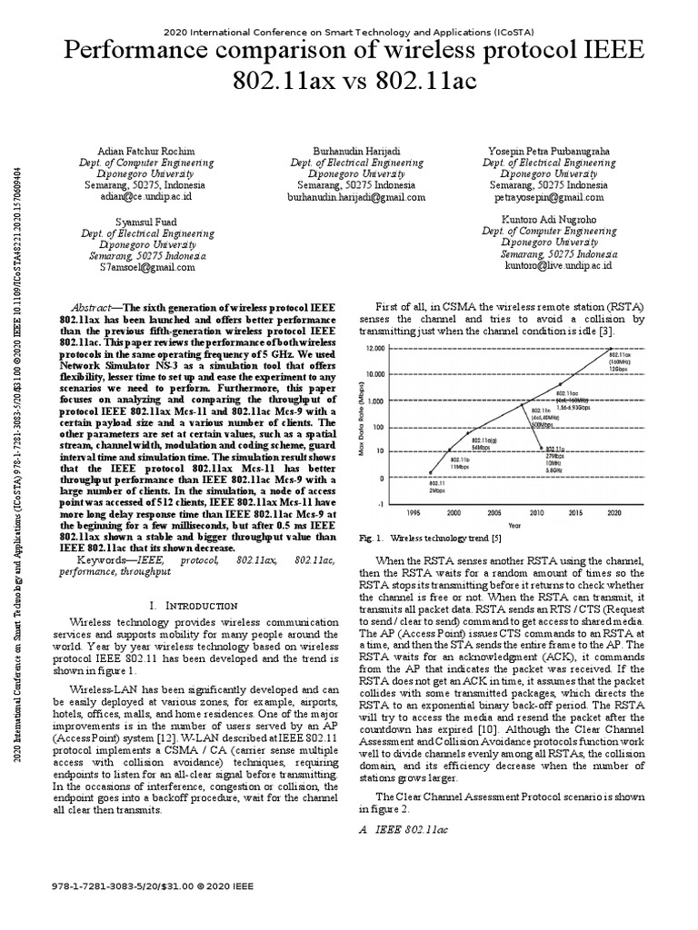 802.11ax - Performance Comparison of Wireless Protocol IEEE 802.11ax Vs ...