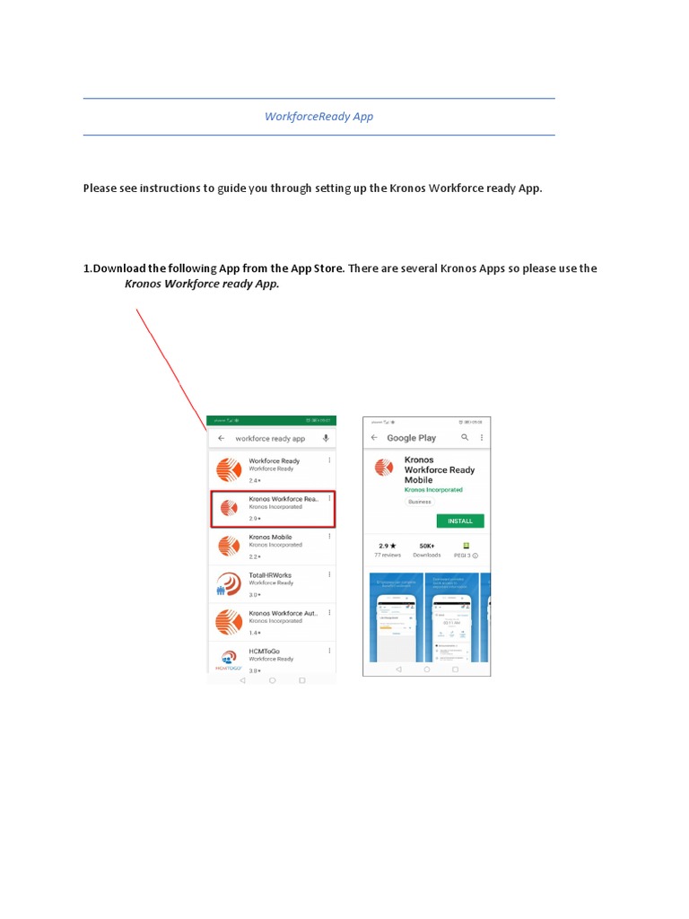 Kronos Workforce Ready App Setup Guide | PDF | Login | Password