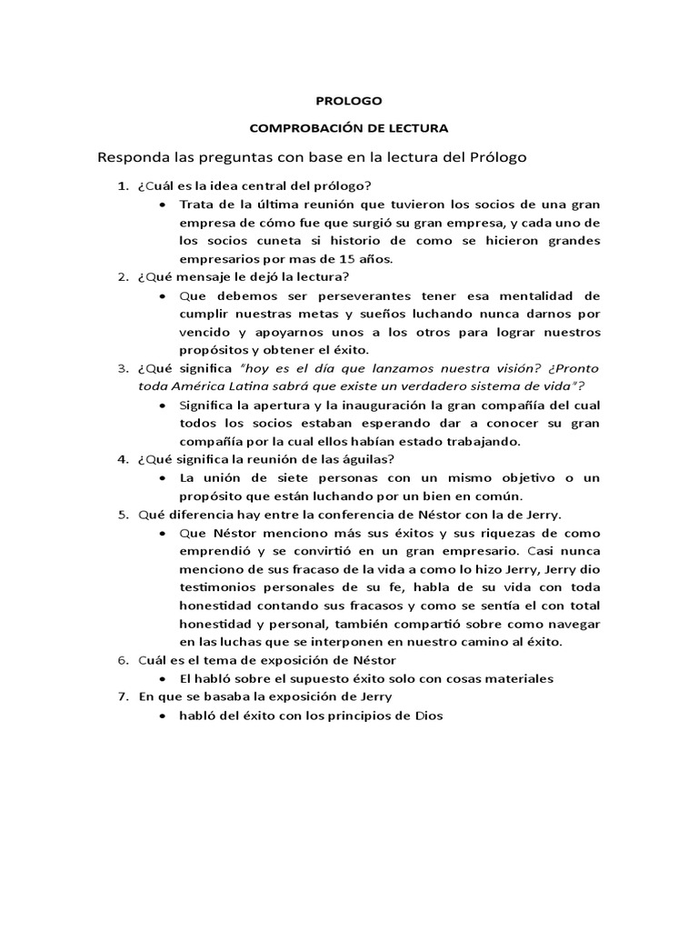 PROLOGO | PDF | Crecimiento personal y profesional | Negocios
