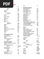 Oregon Trail Packing Supplies Guide | PDF | Cuisine | Foods