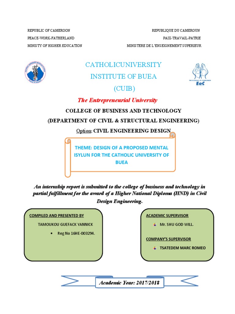 Catholicuniversity Institute of Buea (CUIB) : The Entrepreneurial ...
