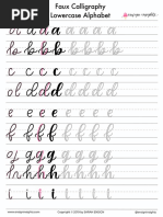 Basic Brush Calligraphy Strokes - Practice Sheets | PDF