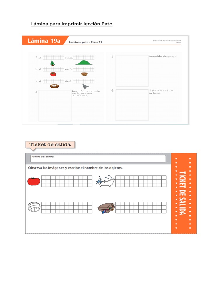 Imprimir lección del Pato | PDF