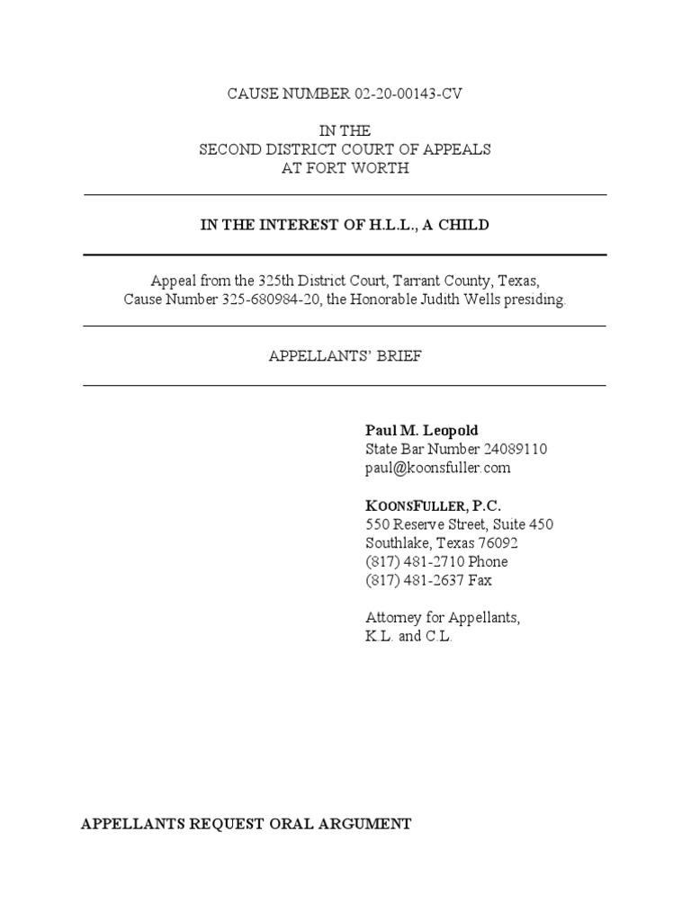 Appellants Brief W Appendix | PDF | Burden Of Proof (Law) | Trials