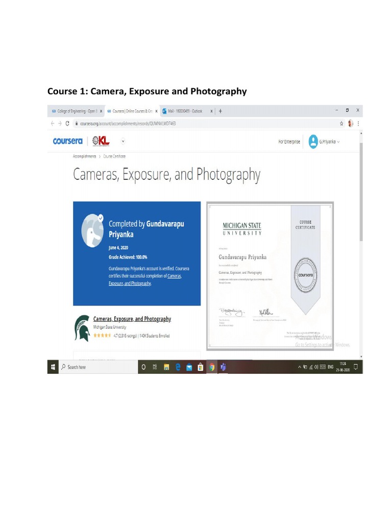 160030459-Cameras, Exposure, and Photography Certification | PDF