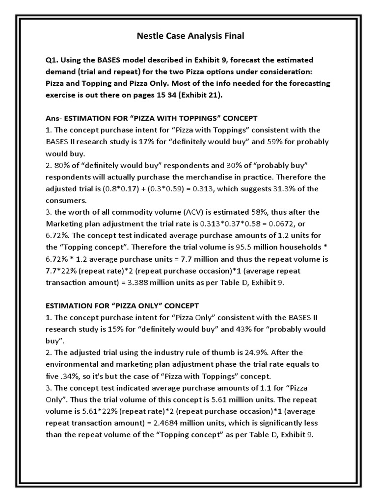 Nestle Case Analysis Final | PDF | Brand | Marketing