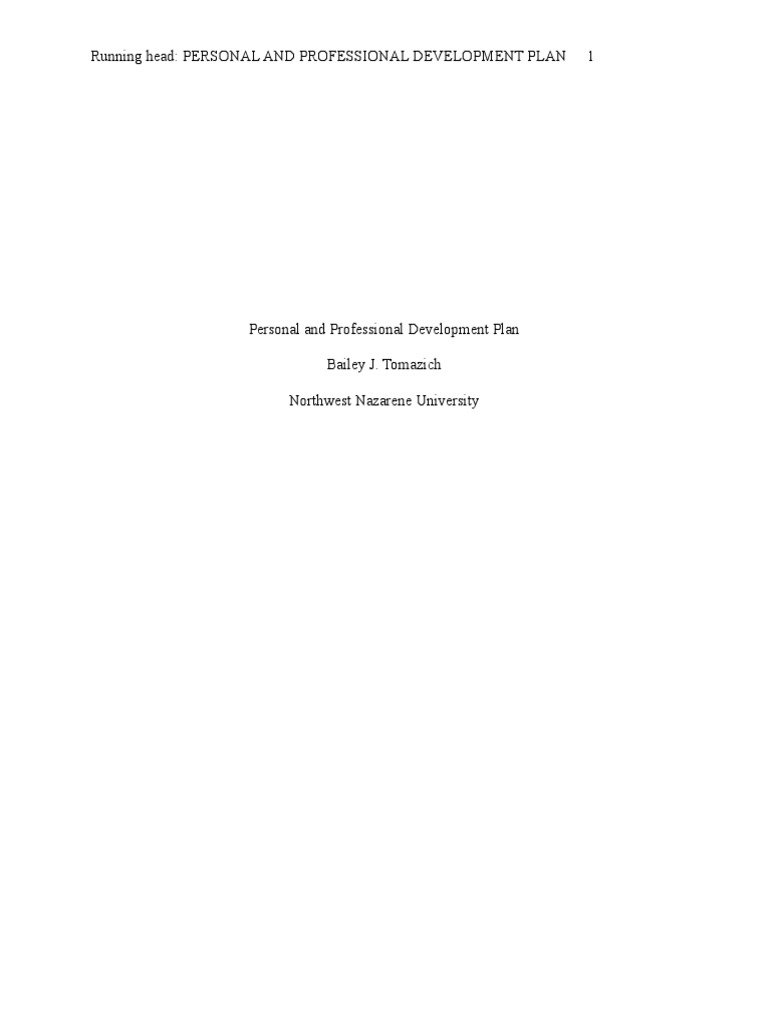 FNP Personal and Professional Development Plan | PDF | Leadership | Nursing