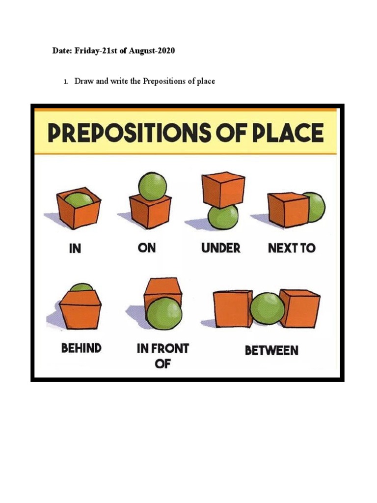 Prepositions of Place | PDF