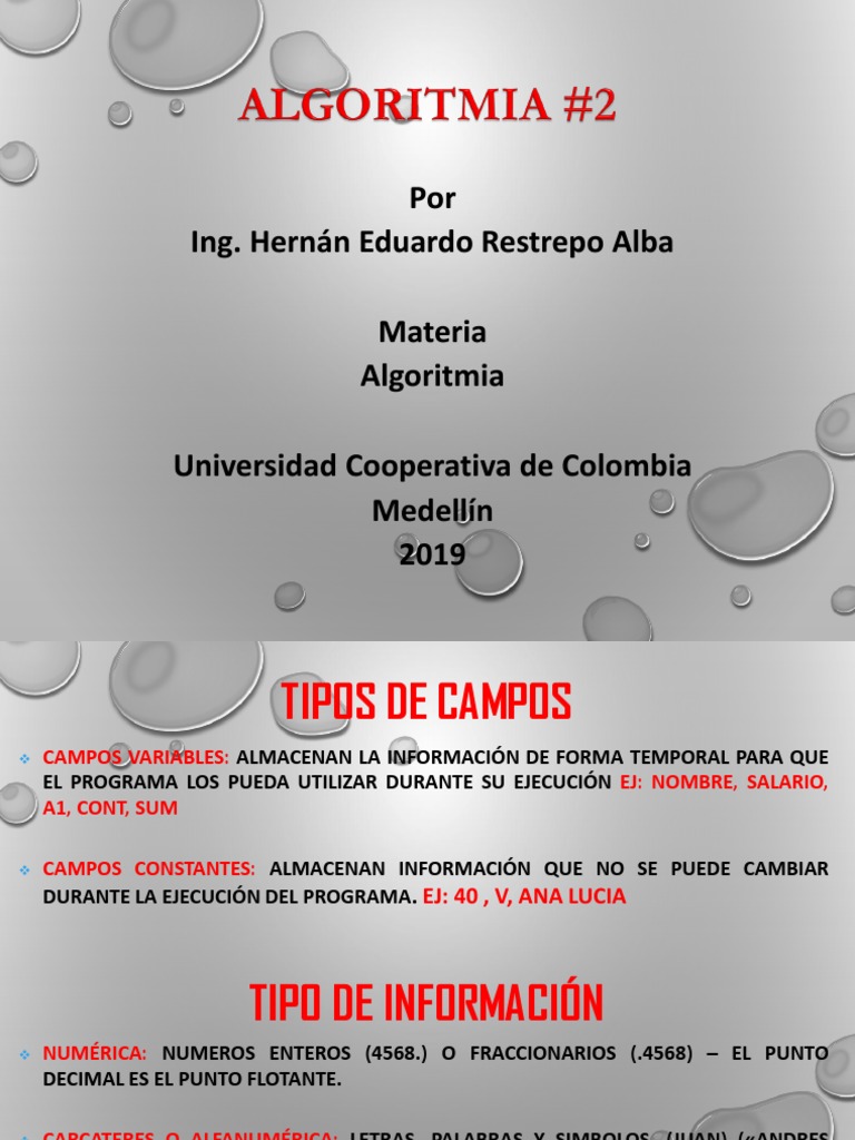 ALGORITMIA2 | PDF | Algoritmos | Programa de computadora