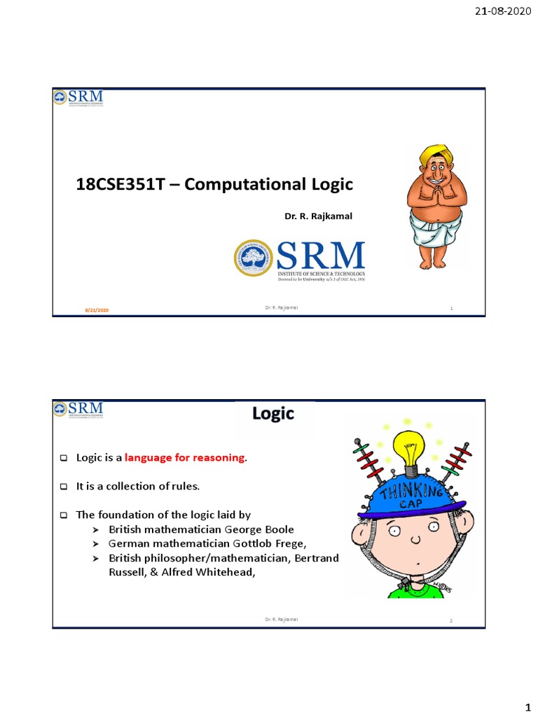 Computational Logic PT 1 | PDF | Logic | Truth