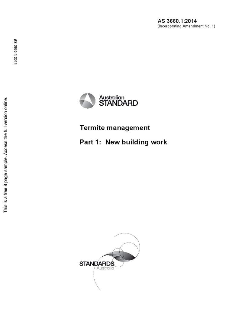 Australian Termite Standard 3660 | PDF | Lumber | Wood