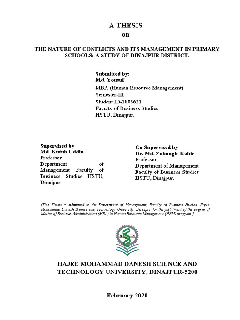 Part 1. Cover Pages and Abstract | PDF | Thesis | Academic Degree
