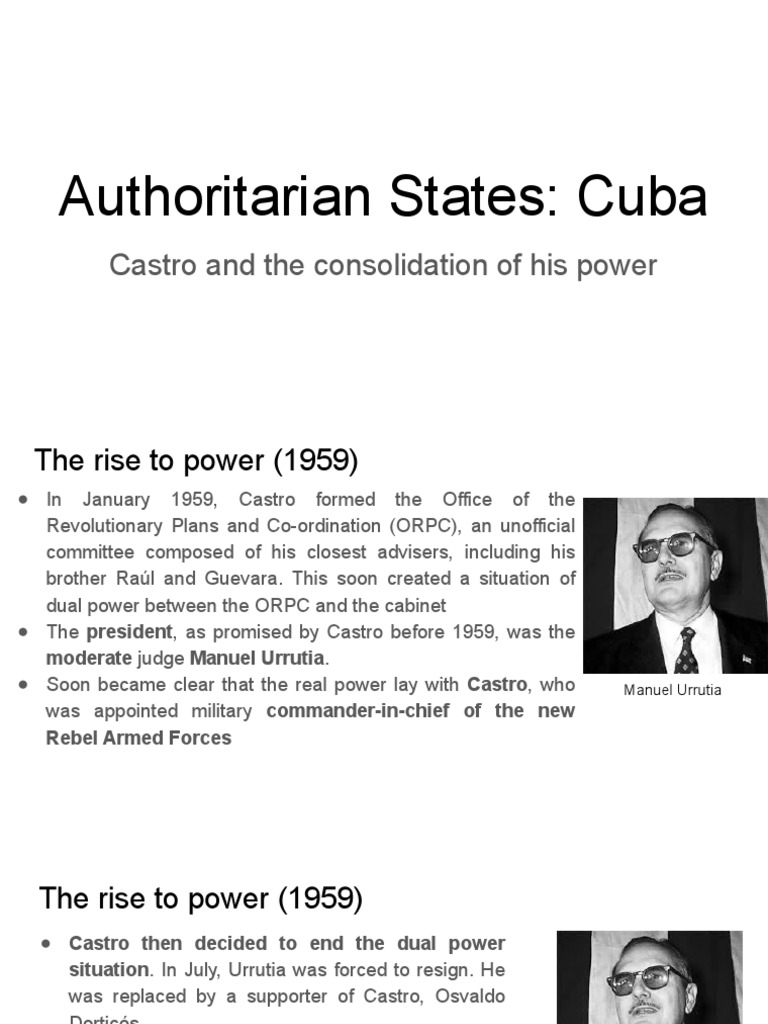Authoritarian States: Cuba: Castro and The Consolidation of His Power ...