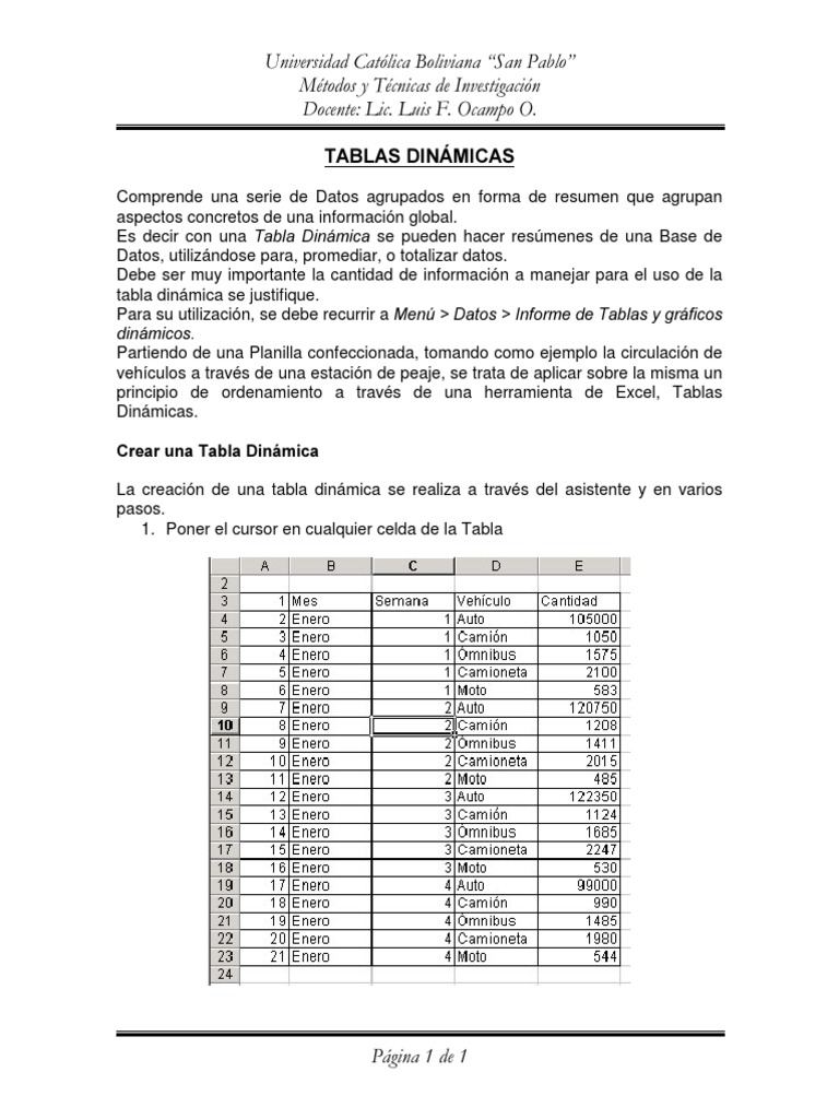 Manual Tablas Dinamicas | PDF | Microsoft Excel | Informática