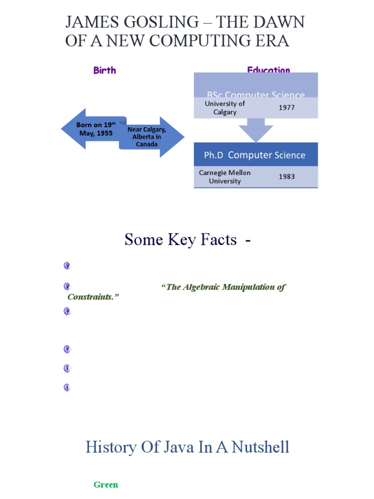 James Gosling - The Dawn of A New Computing Era: BSC Computer Science ...