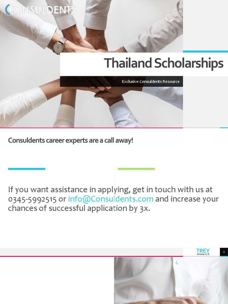 Thailand Scholarships: Exclusive Consuldents Resource | PDF | Thailand ...