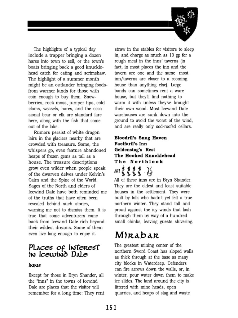 Mirabar in Faerun Stats Home Campaign | PDF