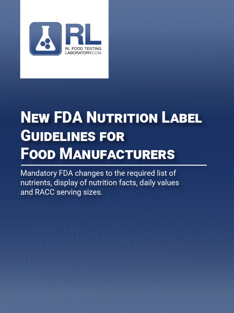 New Fda Nutrition Label Guidelines For Food Manufacturers | PDF ...