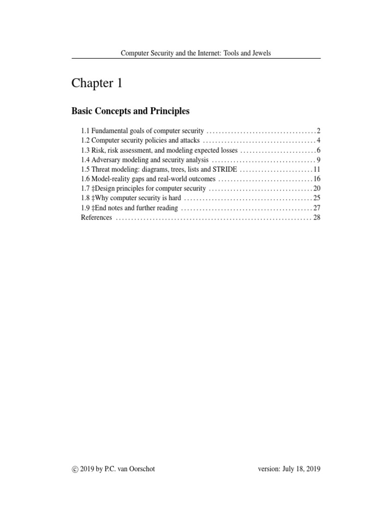 Basic Concepts and Principles | PDF | Threat (Computer) | Vulnerability ...