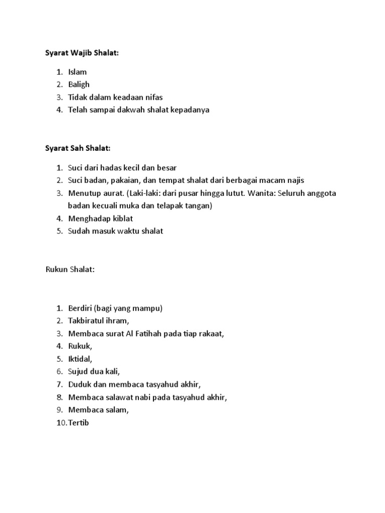 Syarat Sah Dan Syarat Wajib Solat Interactive Worksheet, 49% OFF