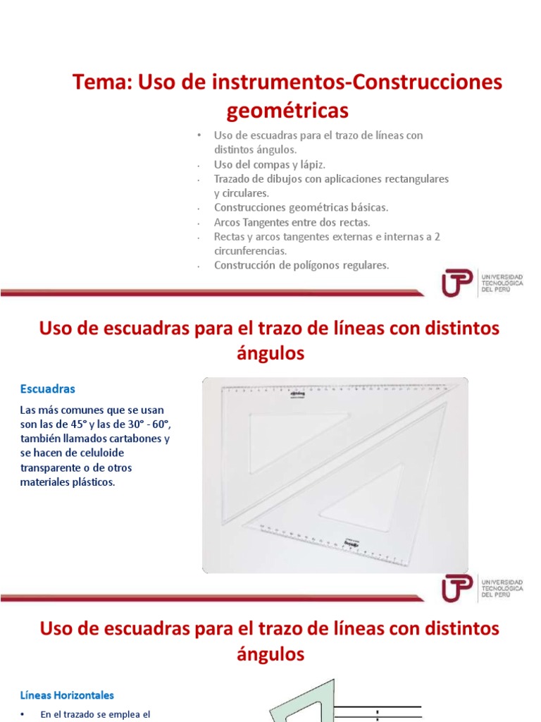 Uso de Instrumentos en Geometría | PDF | Tangente | Triángulo