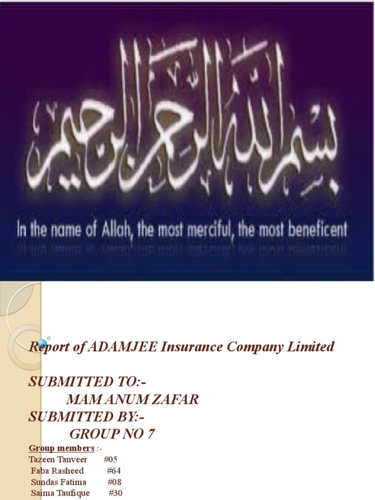 Adamjee Life Insurance Company | PDF | Financial Risk | Reinsurance