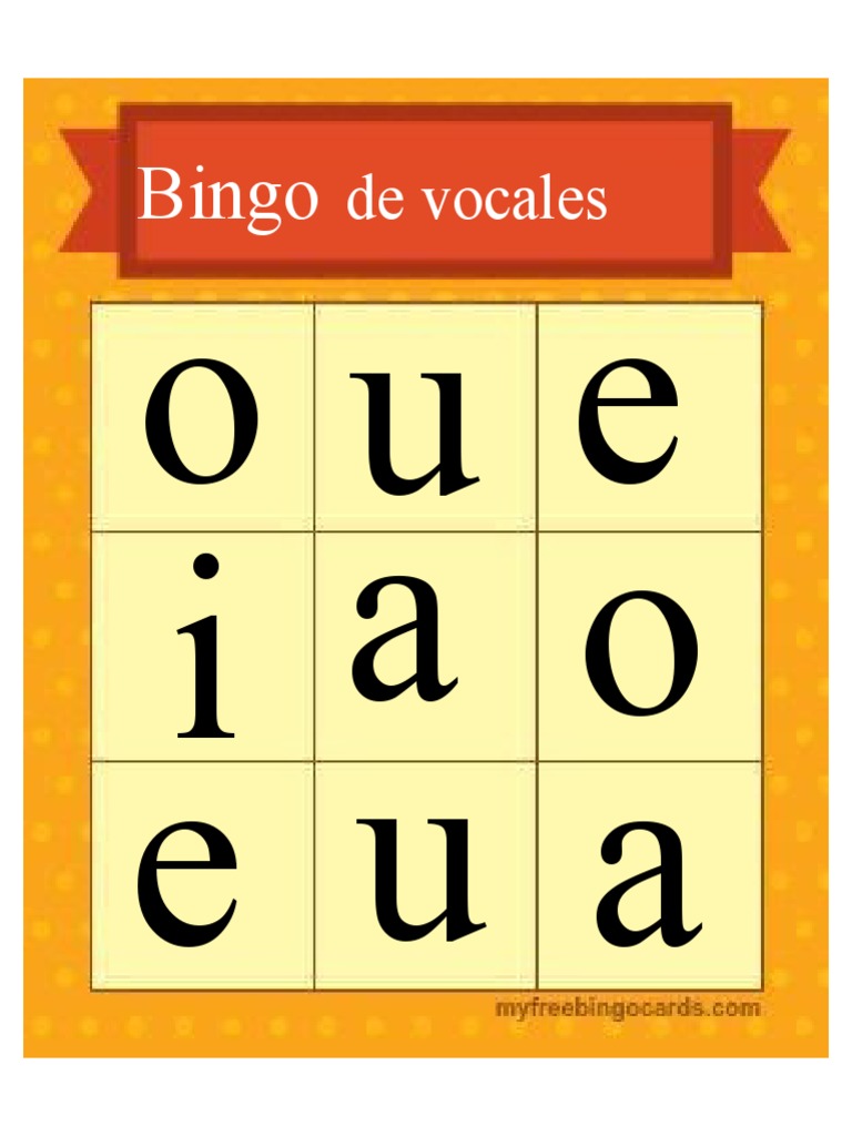 Bingo Vocales | PDF