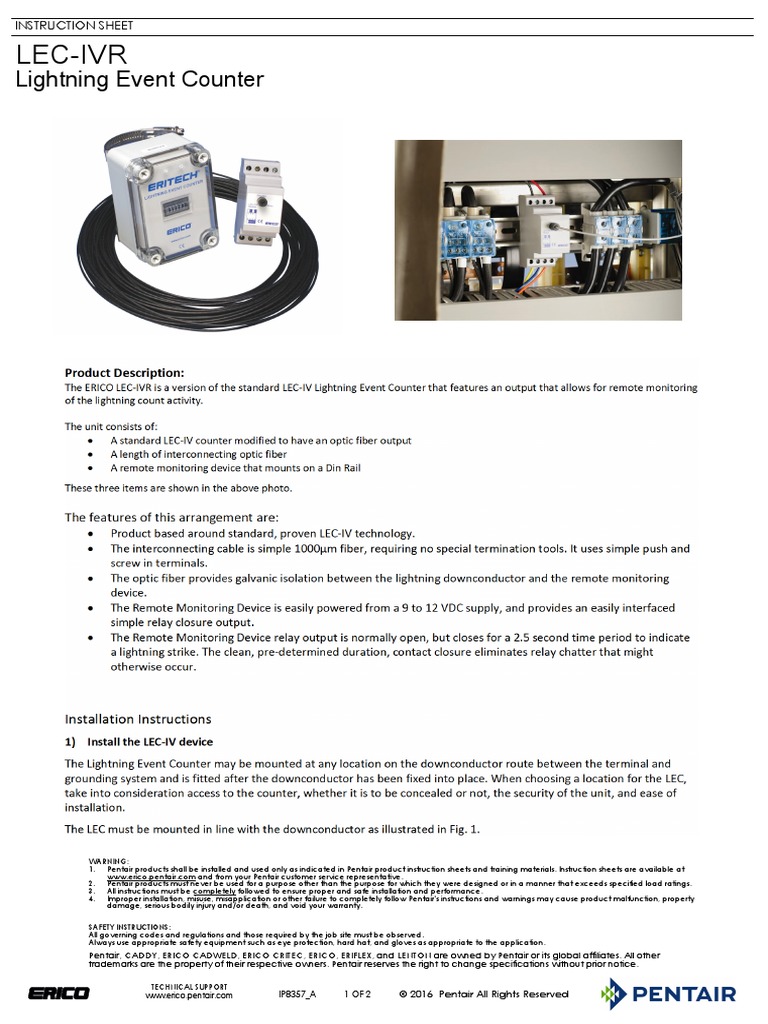 Lightning Event Counter IP8357 | PDF