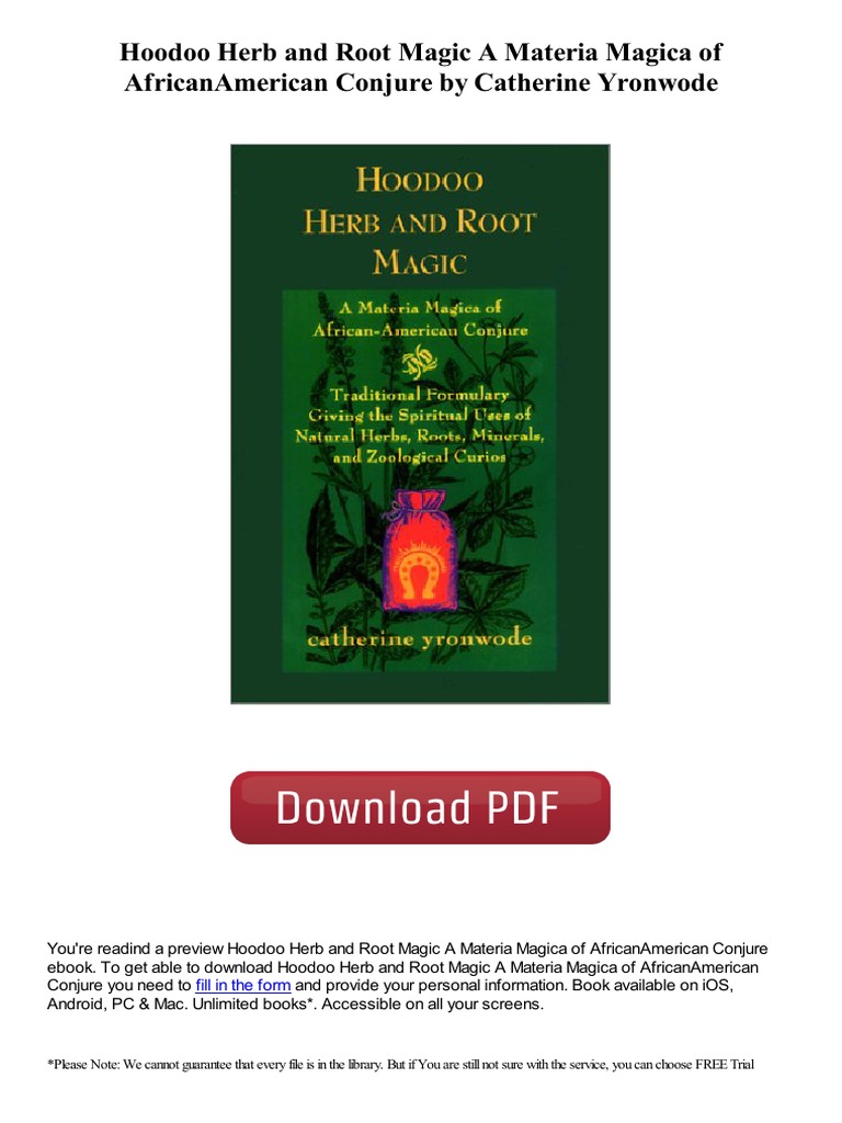 Hoodoo Herb and Root Magic A Materia Magica of Africanamerican Conjure ...