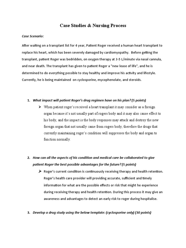 Roger Case Study and Nursing Process 2 | PDF | Adverse Effect | Psoriasis