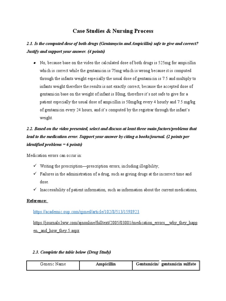 Nursing Medication Error Analysis | PDF | Dose (Biochemistry) | Chemistry