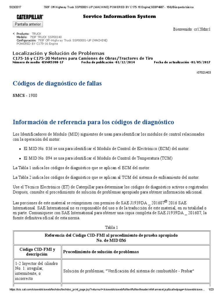 Codigos de Falla 793fcode | PDF | Inyección de combustible | Turbocompresor