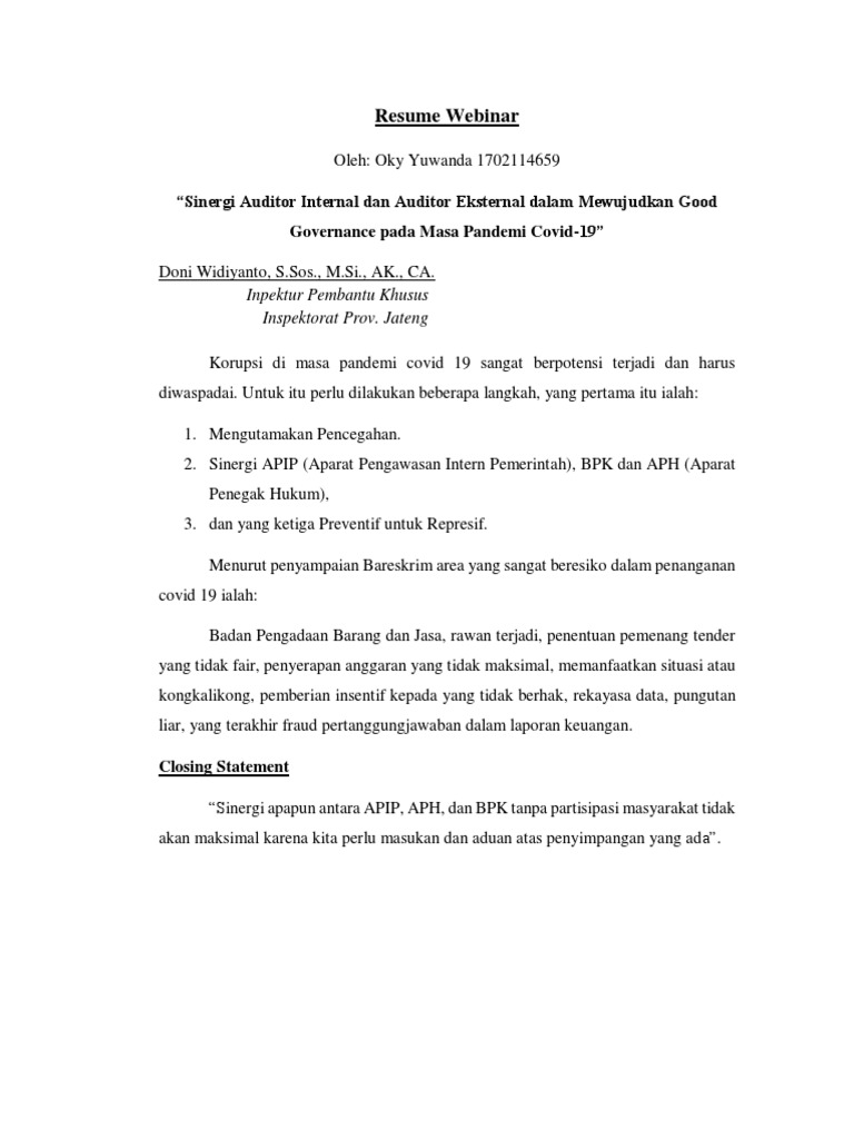 Resume Webinar | PDF