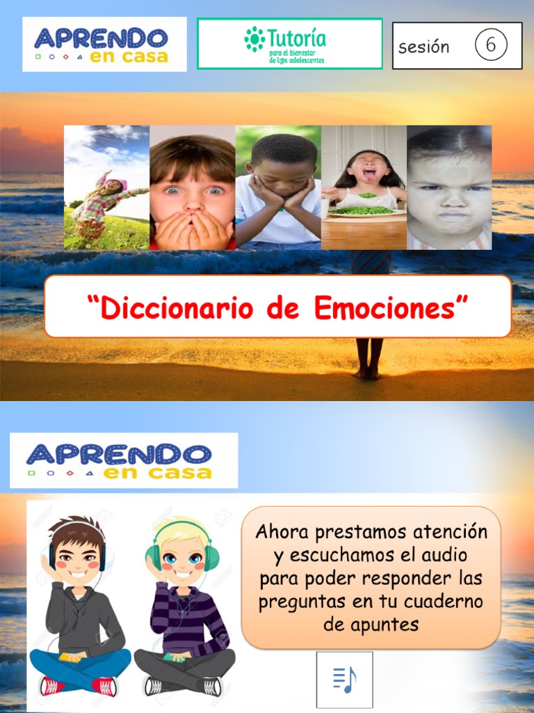 Tutoría 1º Diccionario Emociones | PDF | Las emociones | Experiencia ...