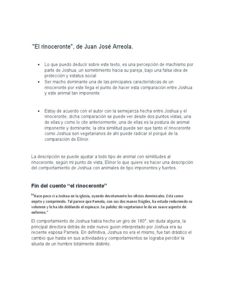 El Rinoceronte | PDF