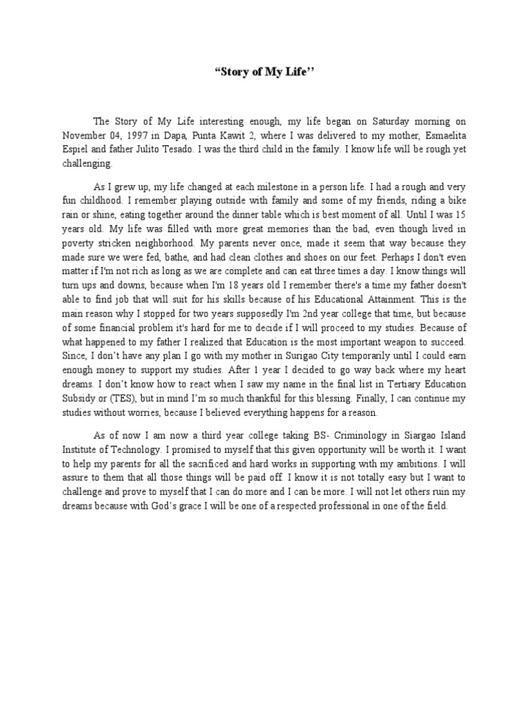 Story of My Life | PDF