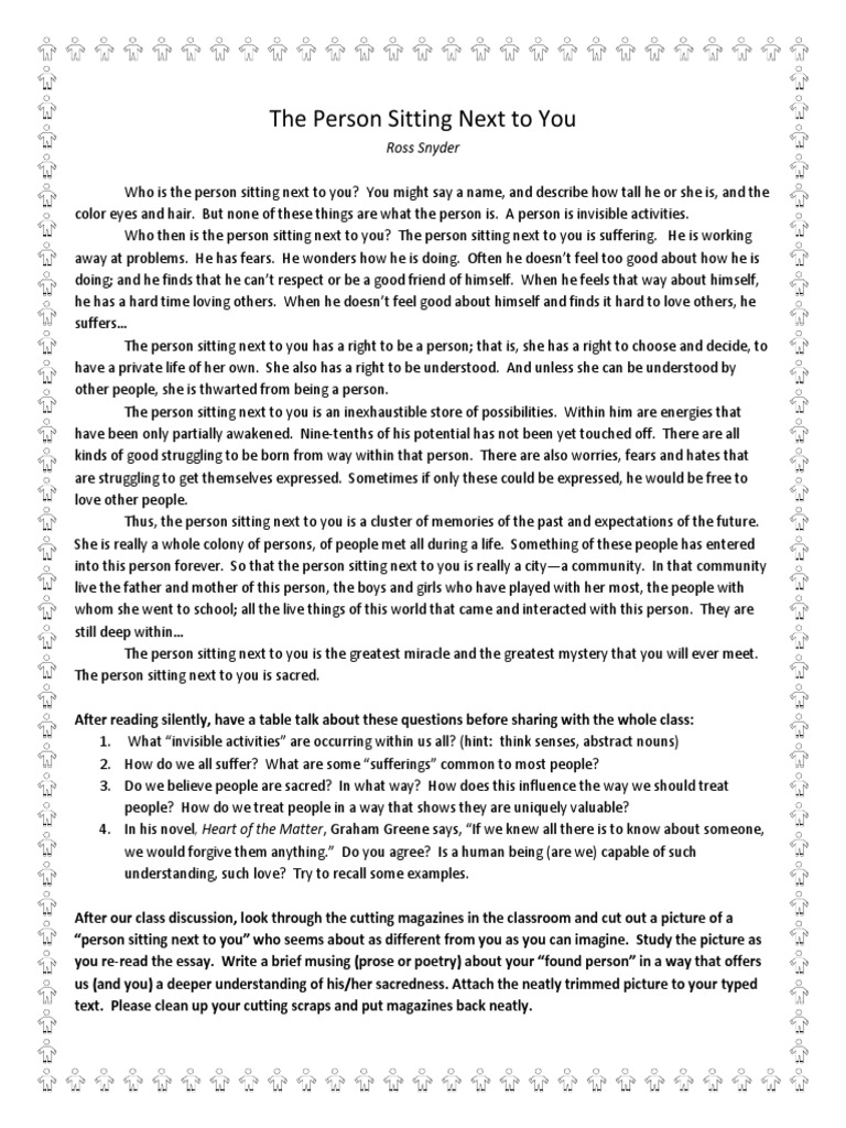 Understanding the Person Next to You | PDF