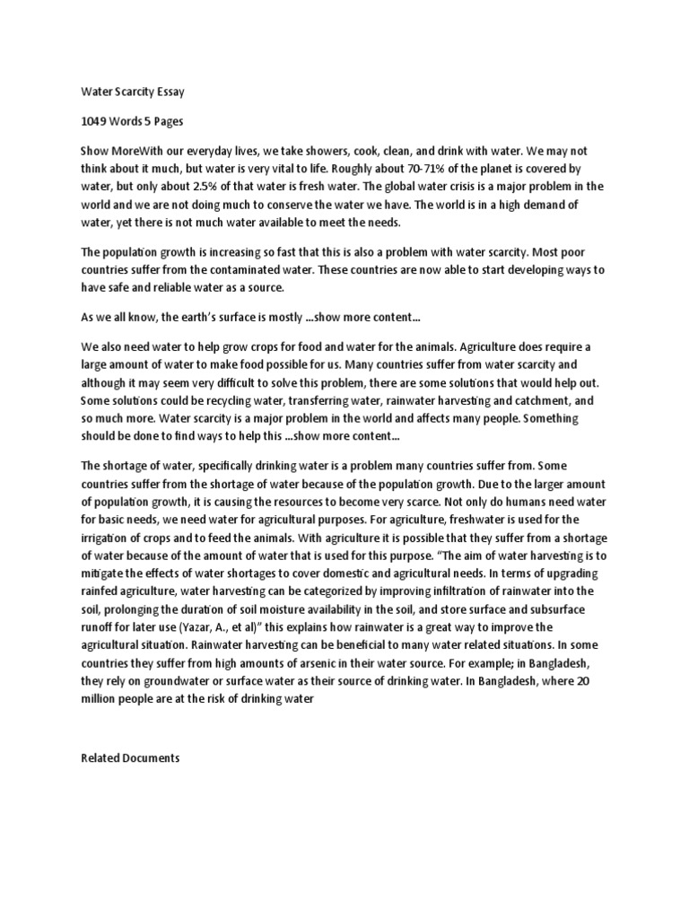 Water Scarcity-WPS Office | PDF | Water Scarcity | Water