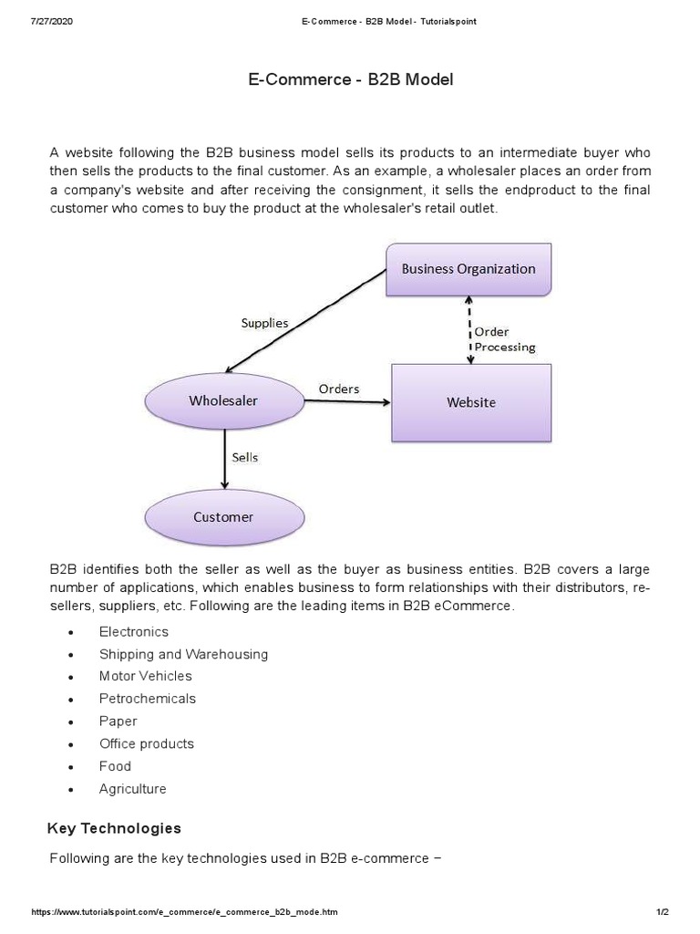 B2B Key Technologies | PDF | E Commerce | Electronic Data Interchange