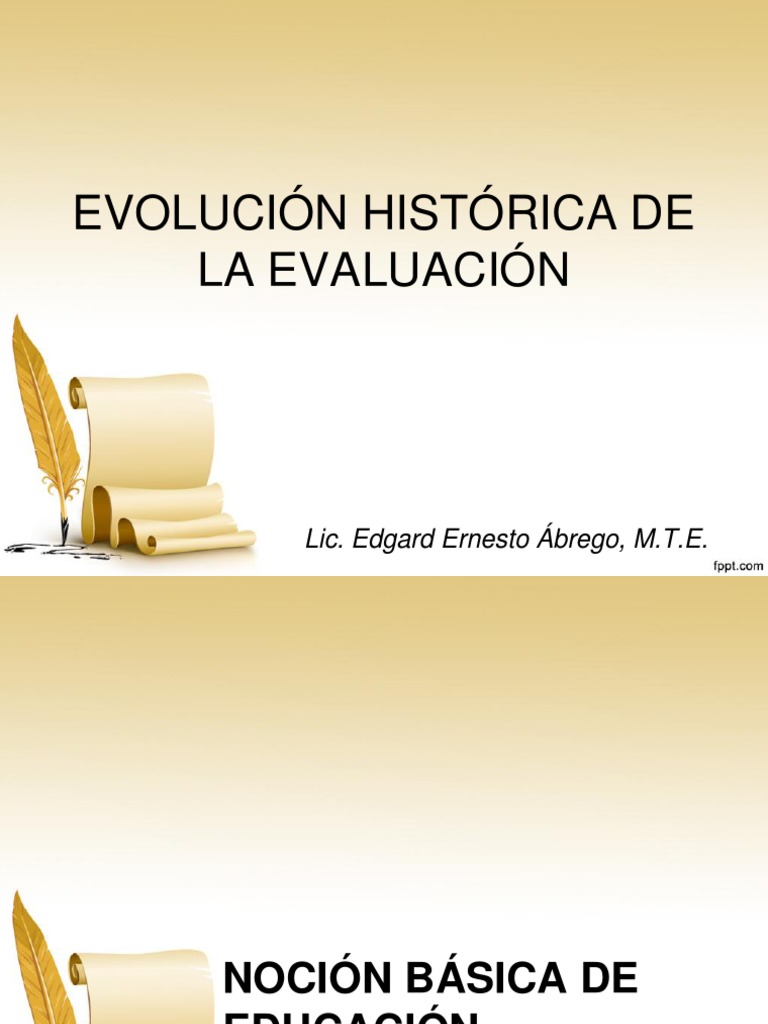 03 Evolucion Historica de La Evaluacion | PDF | Evaluación | Plan de estudios