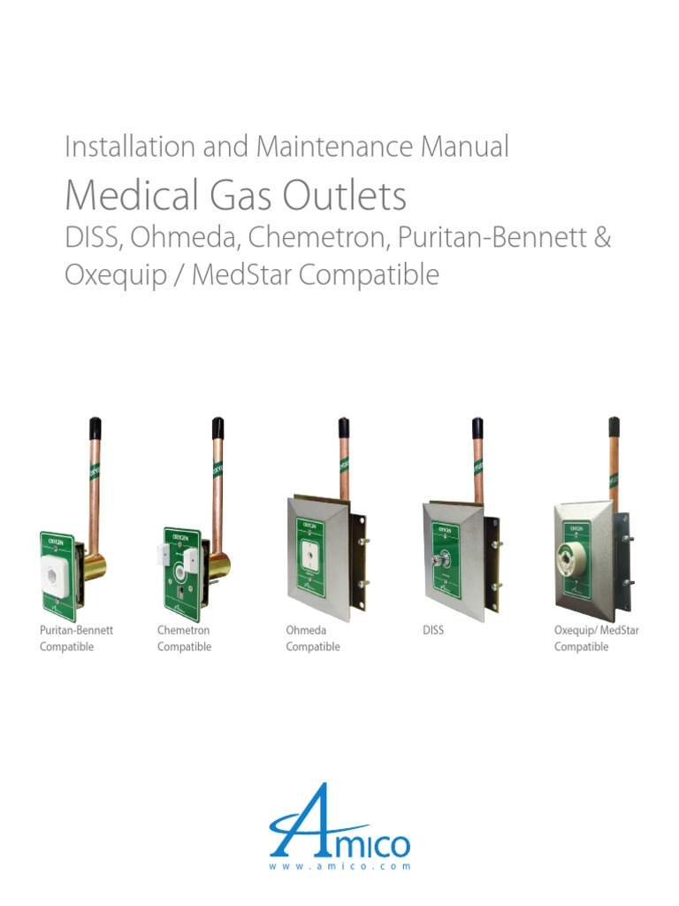 Ape Instal Maint Medgas Outlets HR PDF | PDF | Electrical Connector | Valve