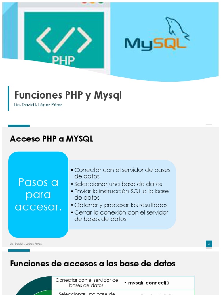 Funciones PHP y Mysql | PDF | Script Java | SQL
