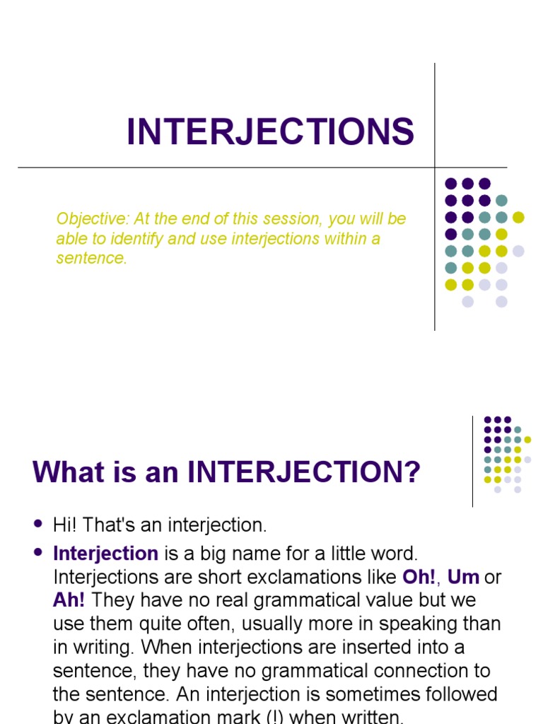 Interjections Module PPT 10s3txd1 | PDF