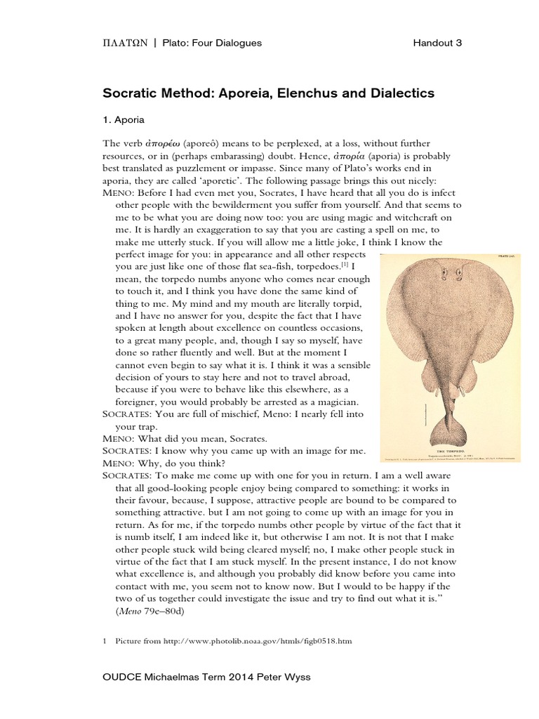 Socratic Method: Aporeia, Elenchus and Dialectics | PDF | Western ...