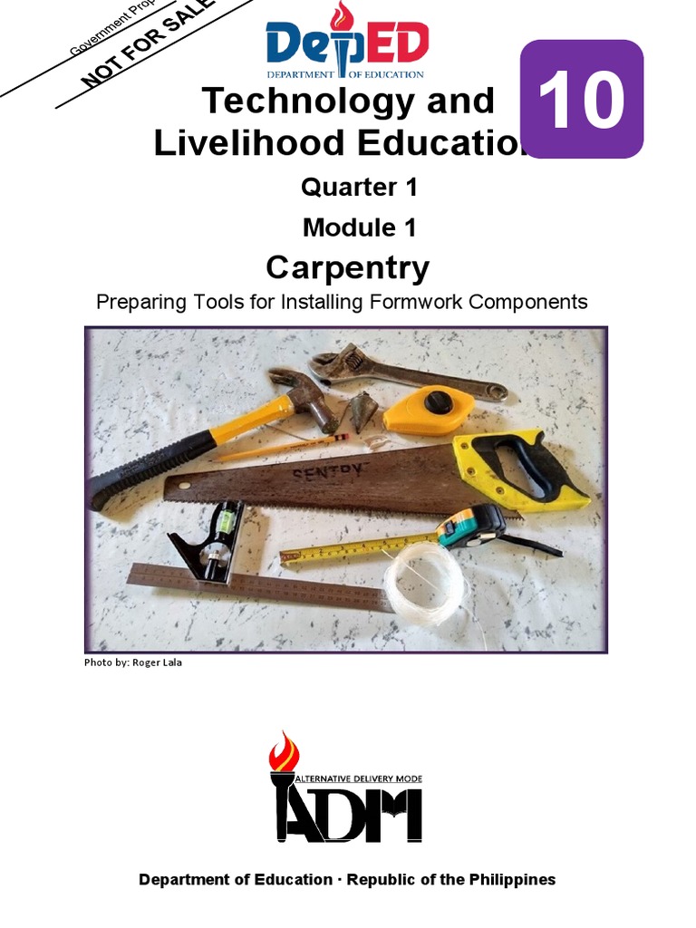 Technology and Livelihood Education: Carpentry | PDF | Facilitator | Hammer