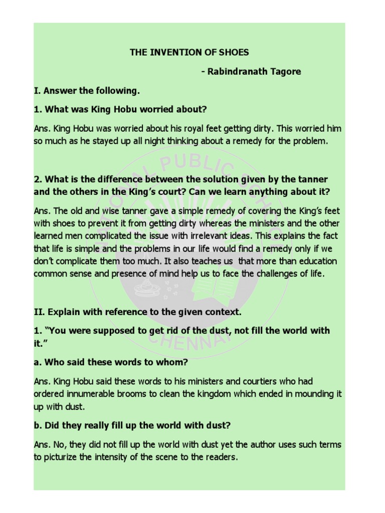 The Invention of Shoes | PDF