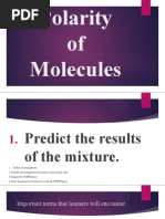 Polarity of Molecules Hand-Out | PDF | Chemical Polarity | Covalent Bond
