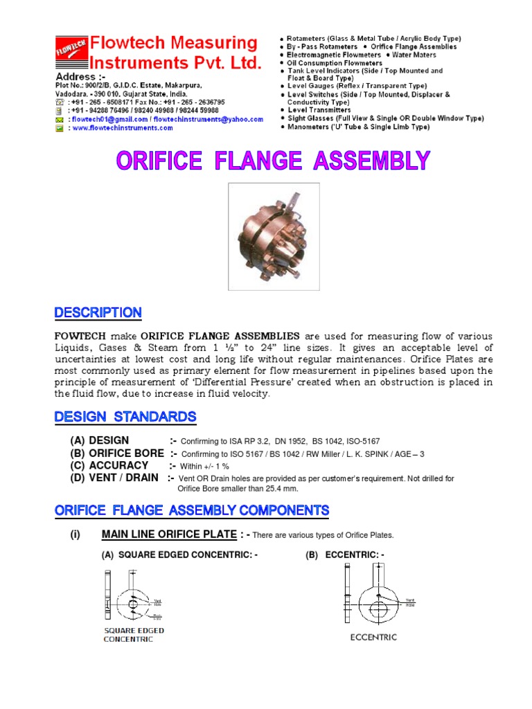 Orifice Plate Sizing PDF | PDF | Phases Of Matter | Gases